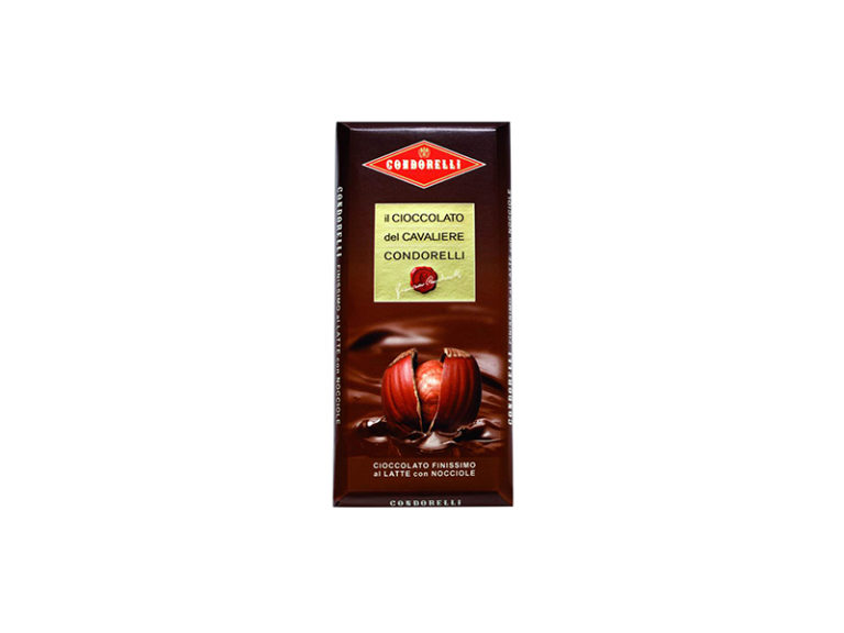 Condorelli - FINEST MILK CHOCOLATE w HAZELNUT - NW 3.53 oz - 100gr ...